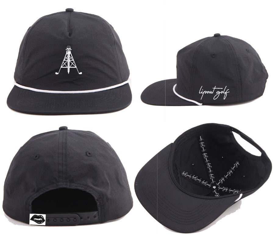 Black Oil Rig Rope Hats – Lipout Golf